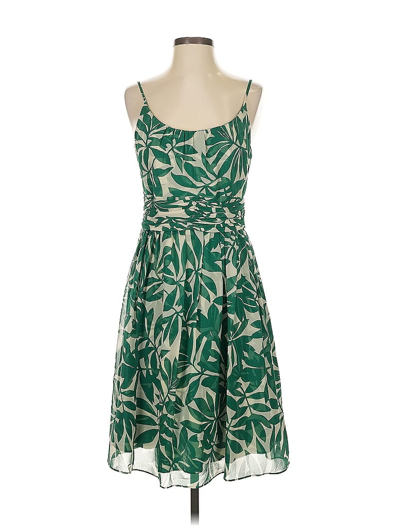 Donna Ricco 100% Silk Tropical Green Casual Dress Size 4 - 75% off ...
