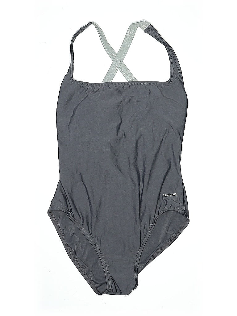 MICHAEL Michael Kors Solid Gray One Piece Swimsuit Size 10 - 69% off ...