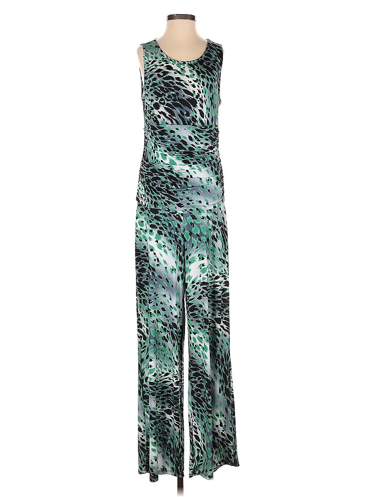 Ariella Animal Print Green Jumpsuit Size S - 75% off | ThredUp