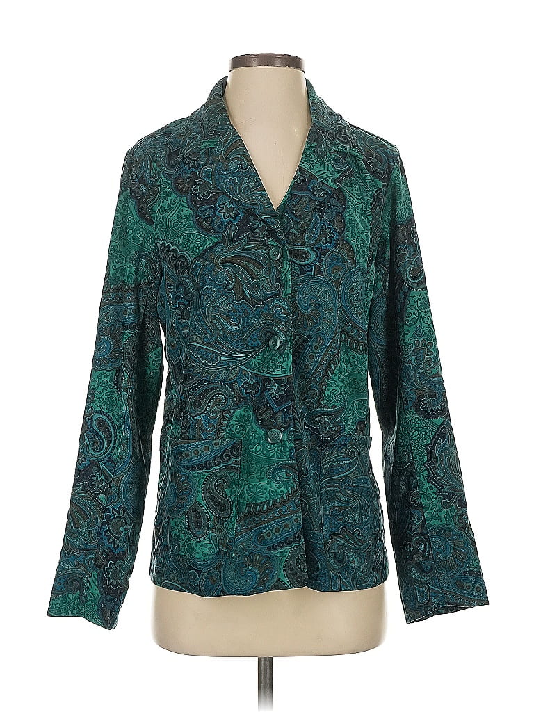 Susan Graver Paisley Teal Blazer Size S - 67% off | ThredUp