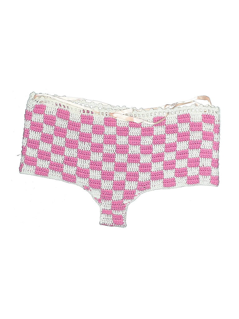 Frankies Bikinis Checkered-gingham Pink Swimsuit Bottoms Size S - 65% ...