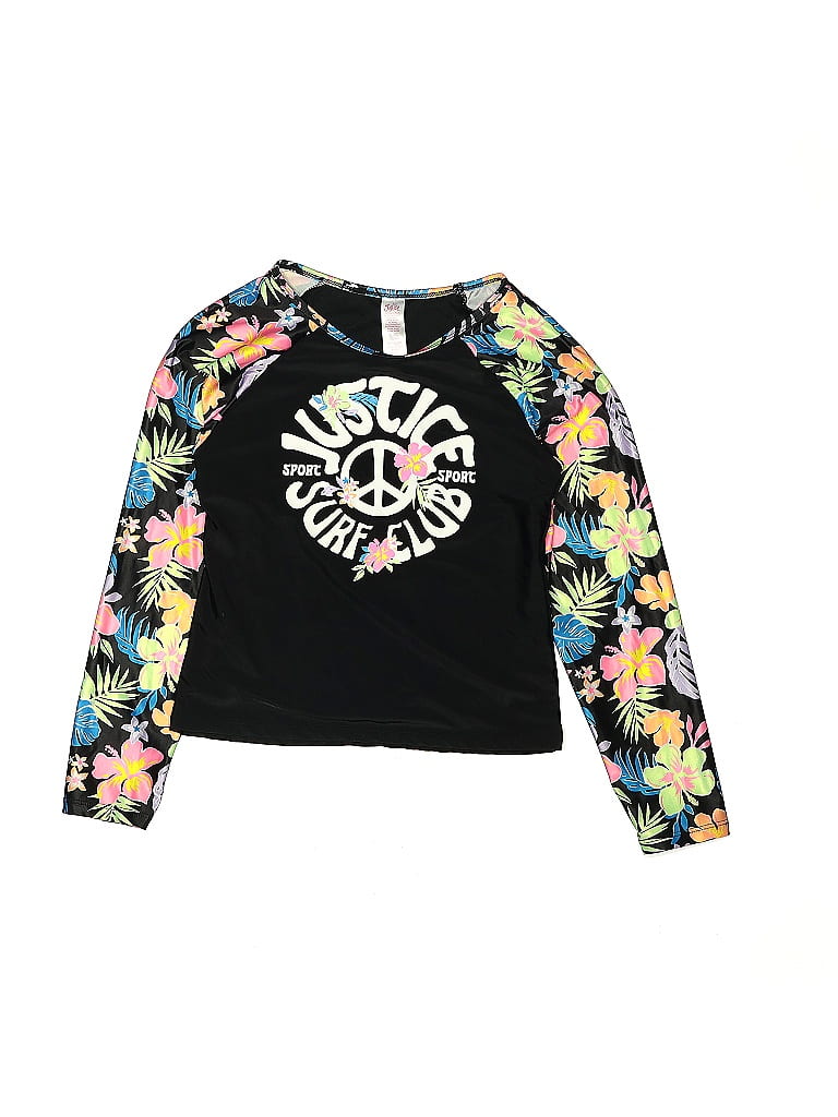Justice Black Rash Guard Size 12 (big kids) - 42% off | ThredUp