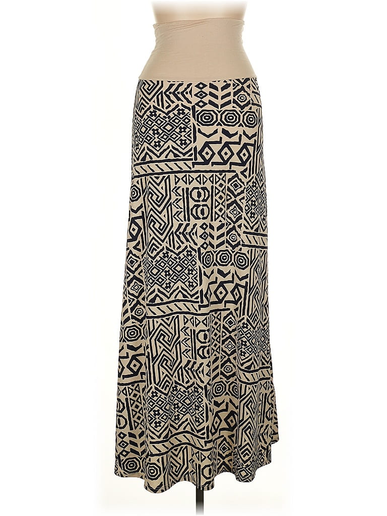 LOILA USA Graphic Tan Ivory Casual Skirt Size L - 47% off | ThredUp
