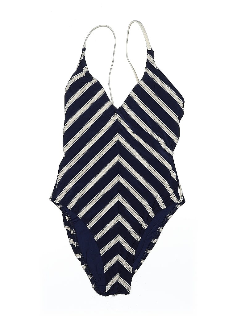 Robin Piccone Chevron-herringbone Blue One Piece Swimsuit Size 10 - 64% ...