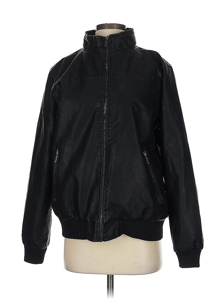 American Breed 100% Leather Solid Black Track Jacket Size S - 64% off ...