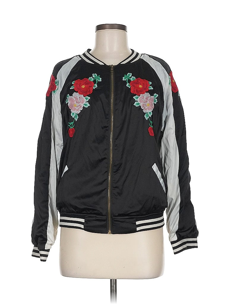 Aqua Graphic Black Track Jacket Size M - 74% off | ThredUp