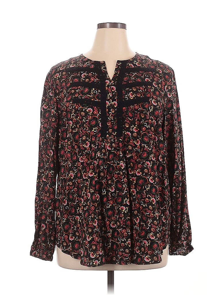 Coldwater Creek 100% Rayon Black Long Sleeve Blouse Size XL - 73% off ...