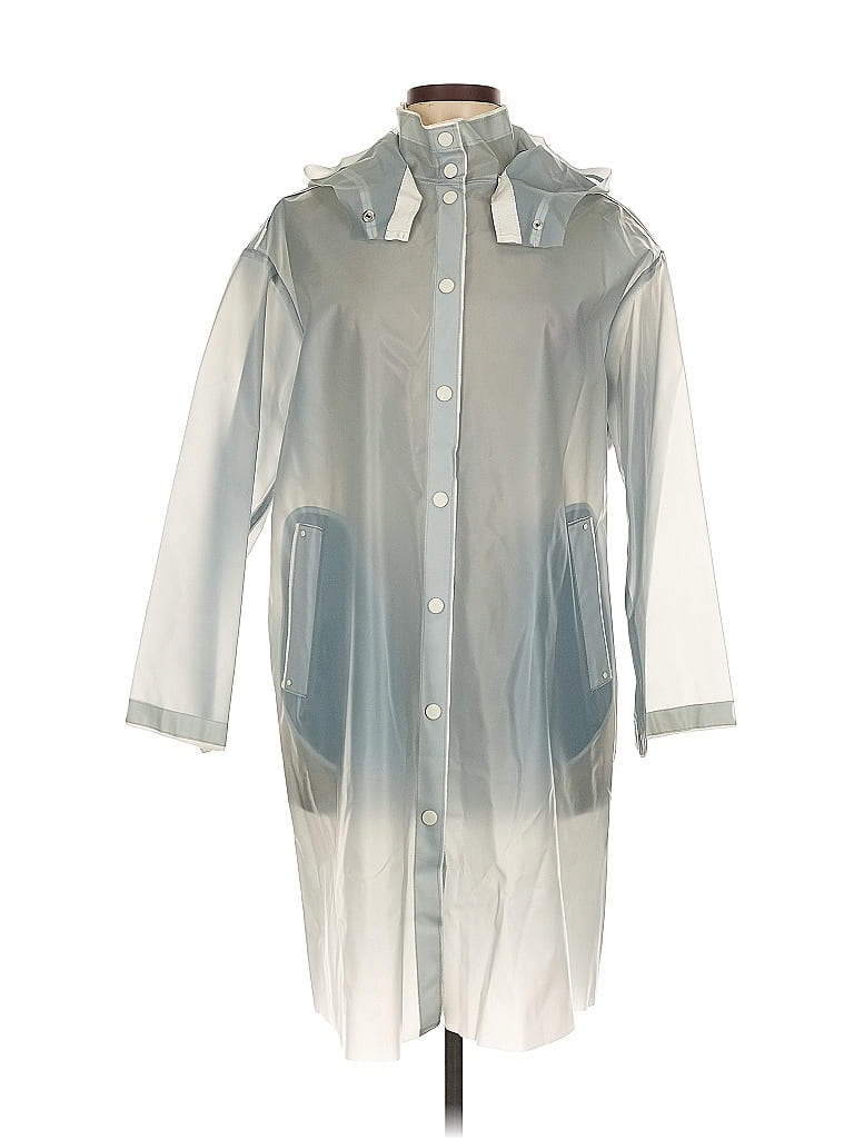 Zara Basic Silver Raincoat Size M - 53% off | ThredUp
