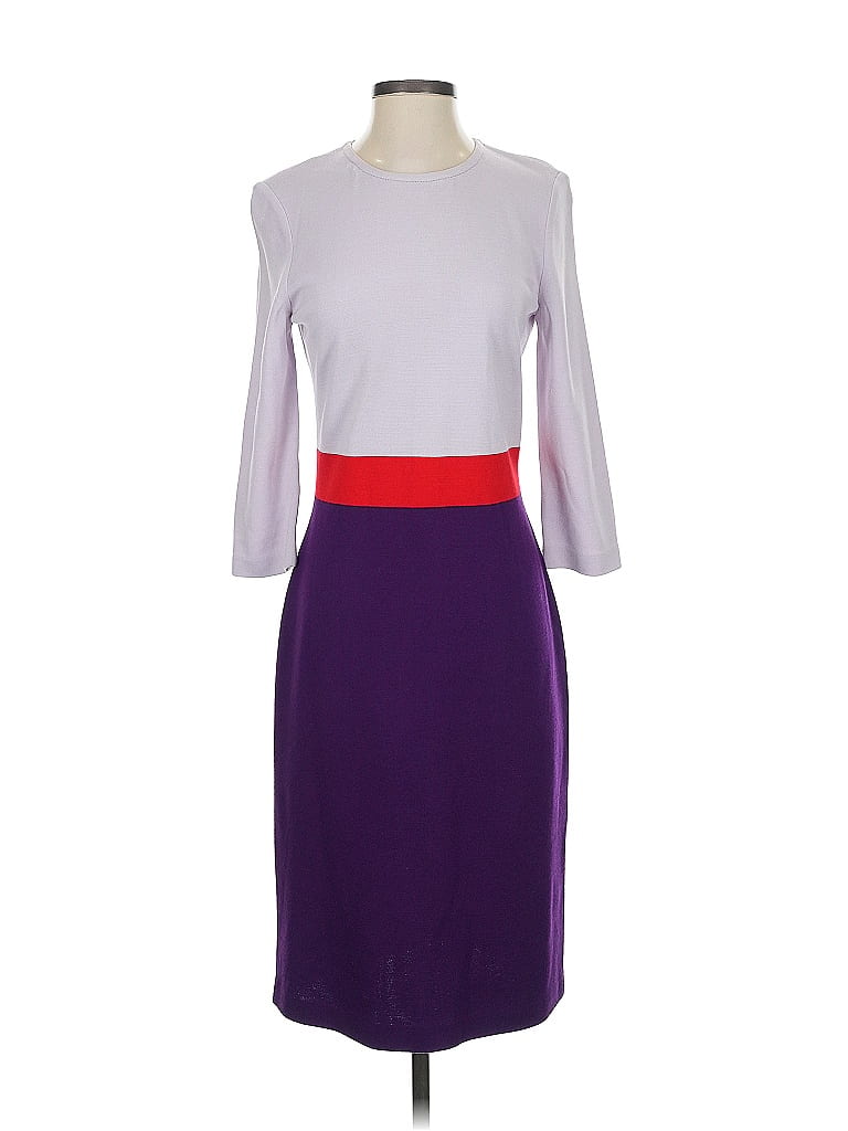 St. John Color Block Purple Cocktail Dress Size 4 - 80% off | ThredUp