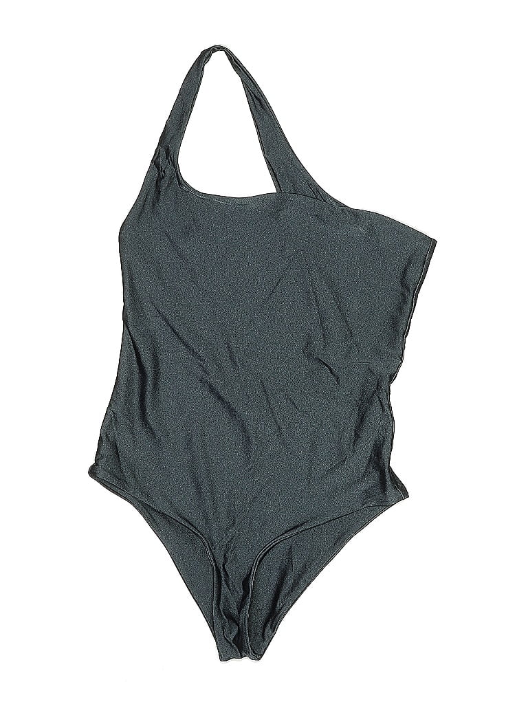 Jade Swim Solid Gray One Piece Swimsuit Size XL - 77% off | ThredUp