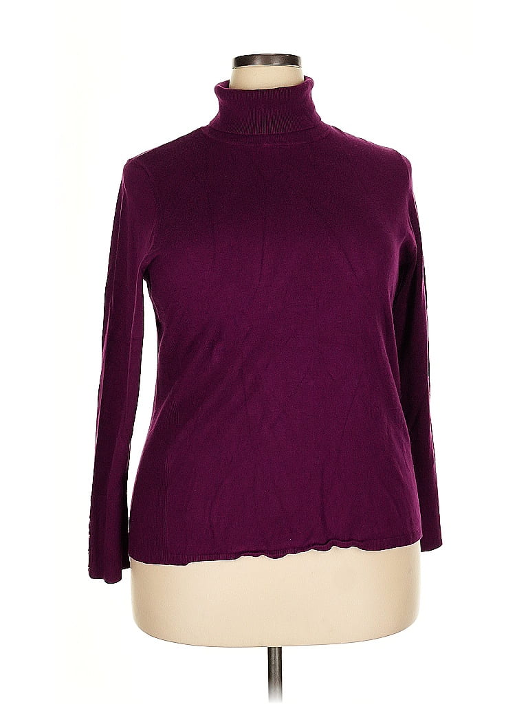 JM Collection Purple Turtleneck Sweater Size 2X - 44% off | ThredUp