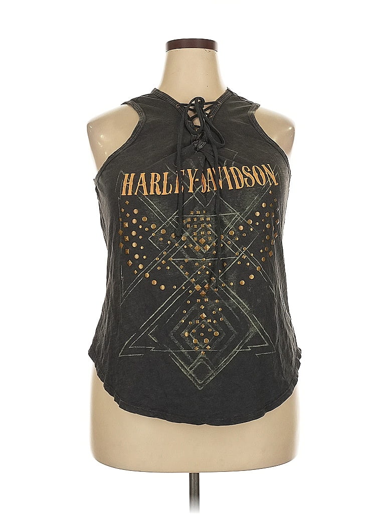 Harley Davidson 100% Cotton Black Gray Tank Top Size 18 - 74% off | ThredUp