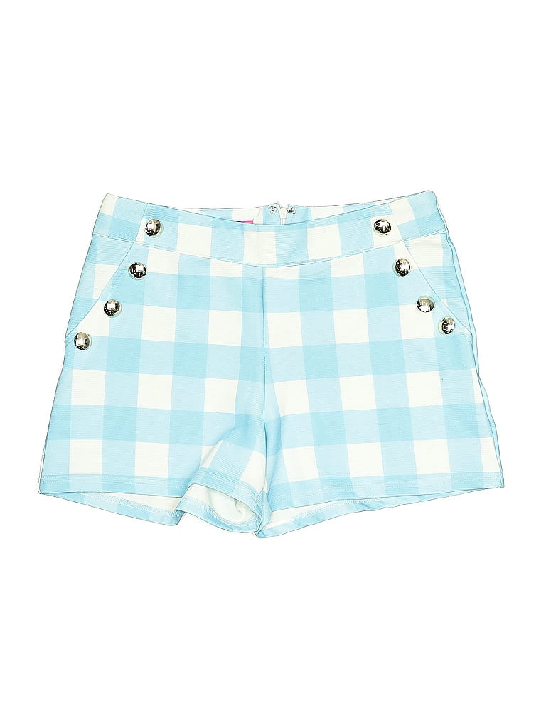 Macbeth Collection by Margaret Josephs Checkered-gingham Blue Shorts ...