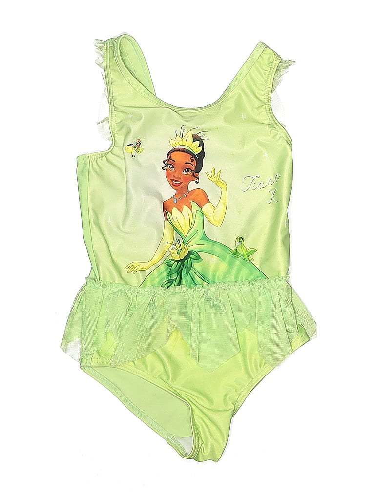 Disney Princess Tropical Green One Piece Swimsuit Size 6 (big kids ...