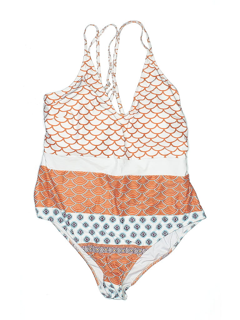 Cupshe Print Orange One Piece Swimsuit Size 3X - 37% off | ThredUp