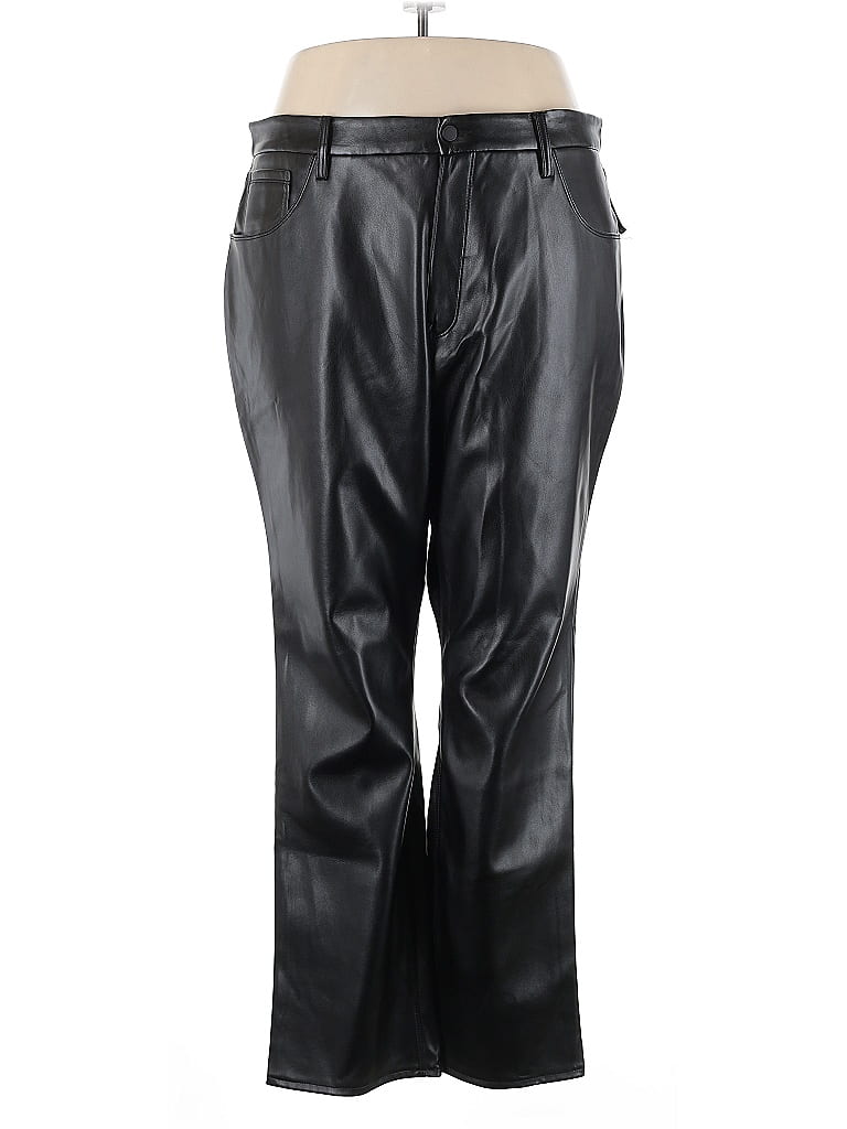 Good American 100% Polyurethane Black Faux Leather Pants Size 22 - 71% ...