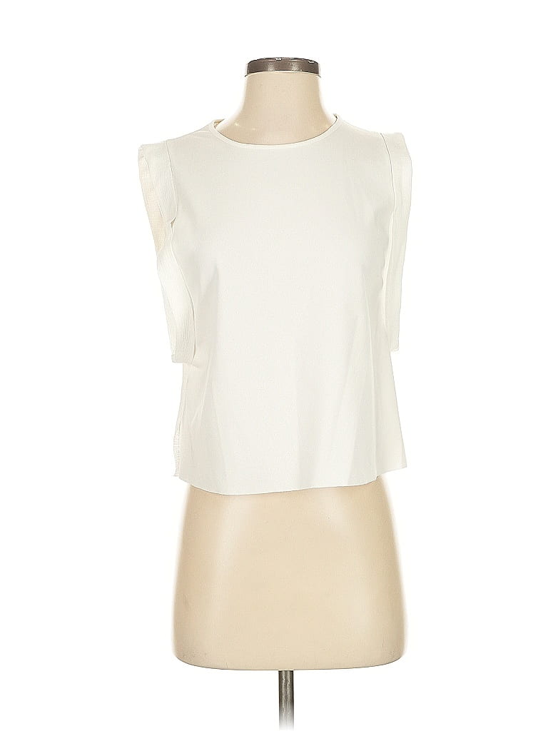 Zara W&B Collection Ivory Sleeveless Blouse Size S - 50% off | ThredUp
