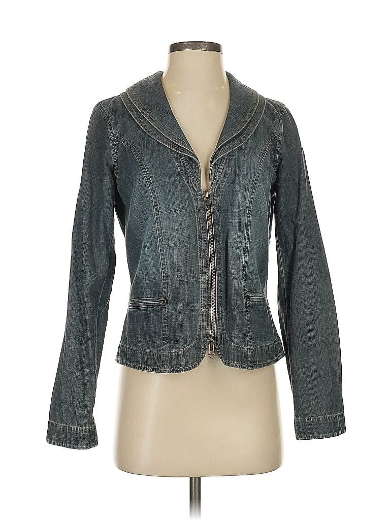 So Be It Sigrid Olsen 100% Cotton Gray Denim Jacket Size 4 - 43% off ...
