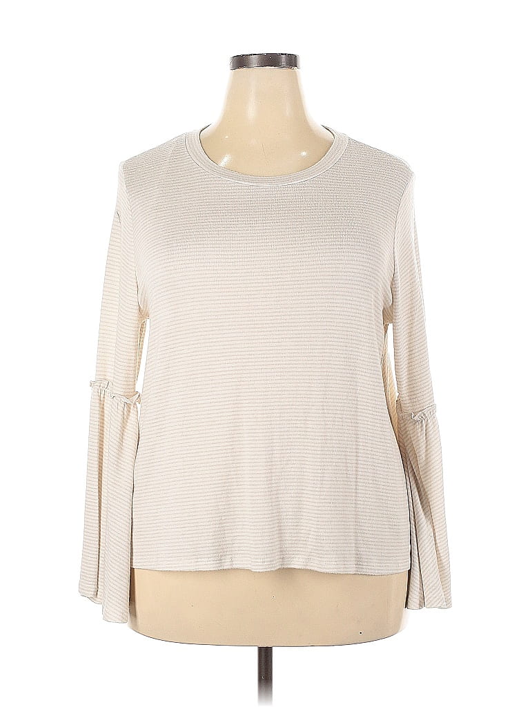 LC Lauren Conrad Ivory Long Sleeve Top Size XXL - 65% off | ThredUp