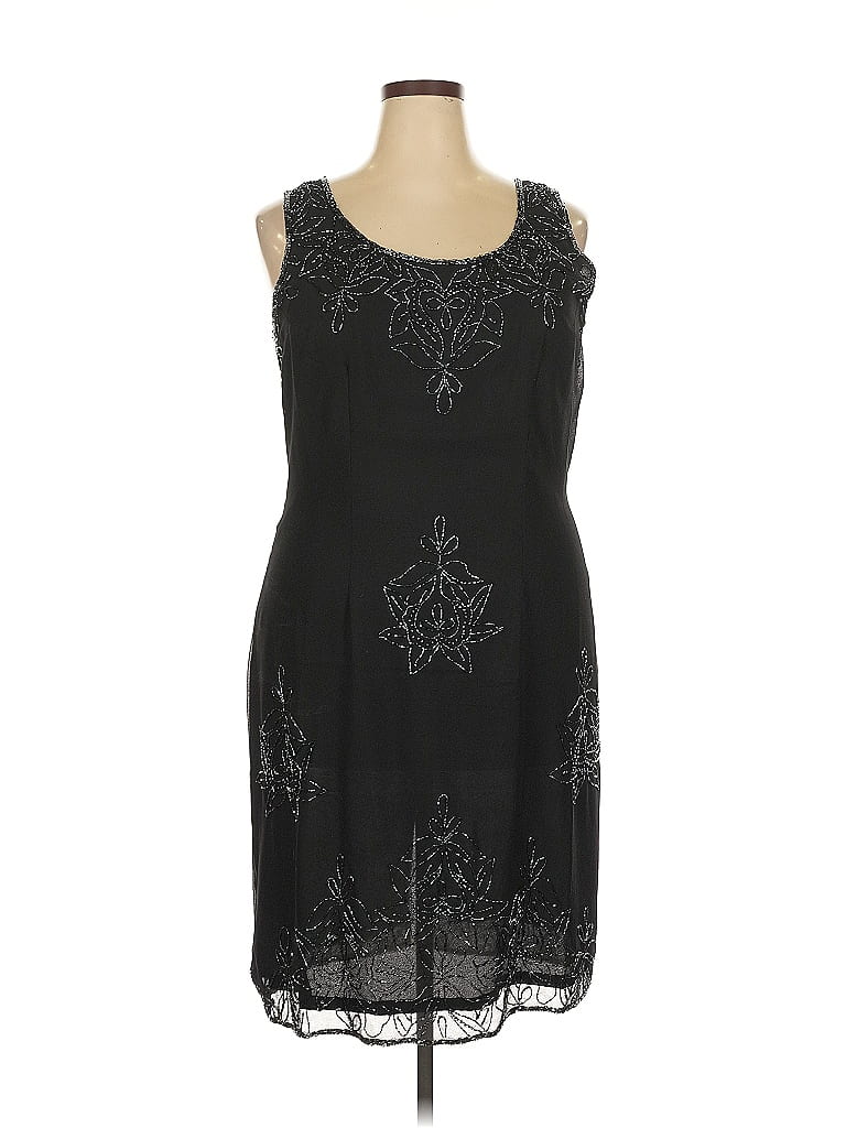 JMD New York 100% Polyester Stars Black Cocktail Dress Size 2X - 28% ...