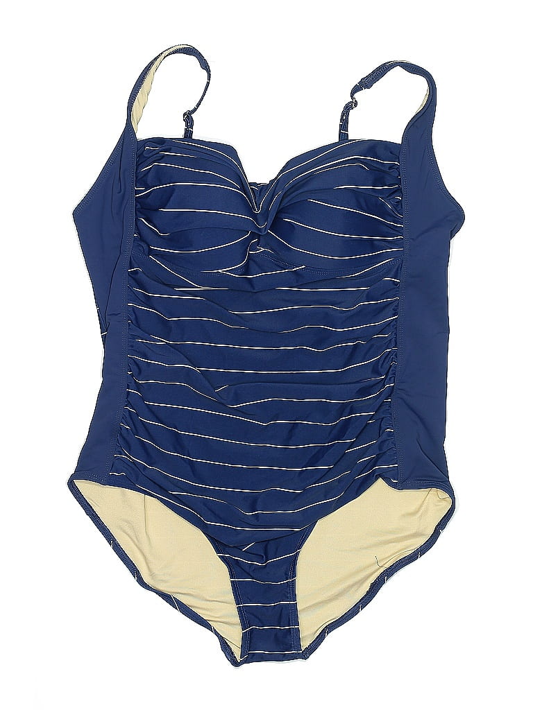 Cabana Life X Talbots Stripes Blue One Piece Swimsuit Size XL - 71% off ...