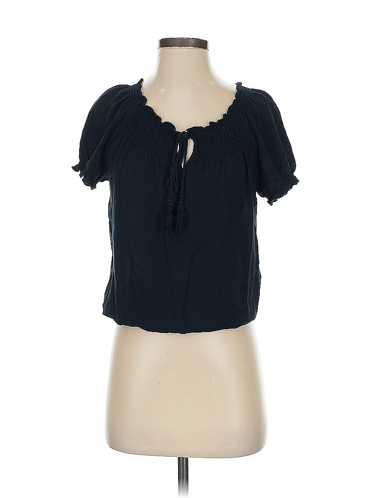 Gap 100% Rayon Black Short Sleeve Blouse Size XS (petite) - 66% off | ThredUp