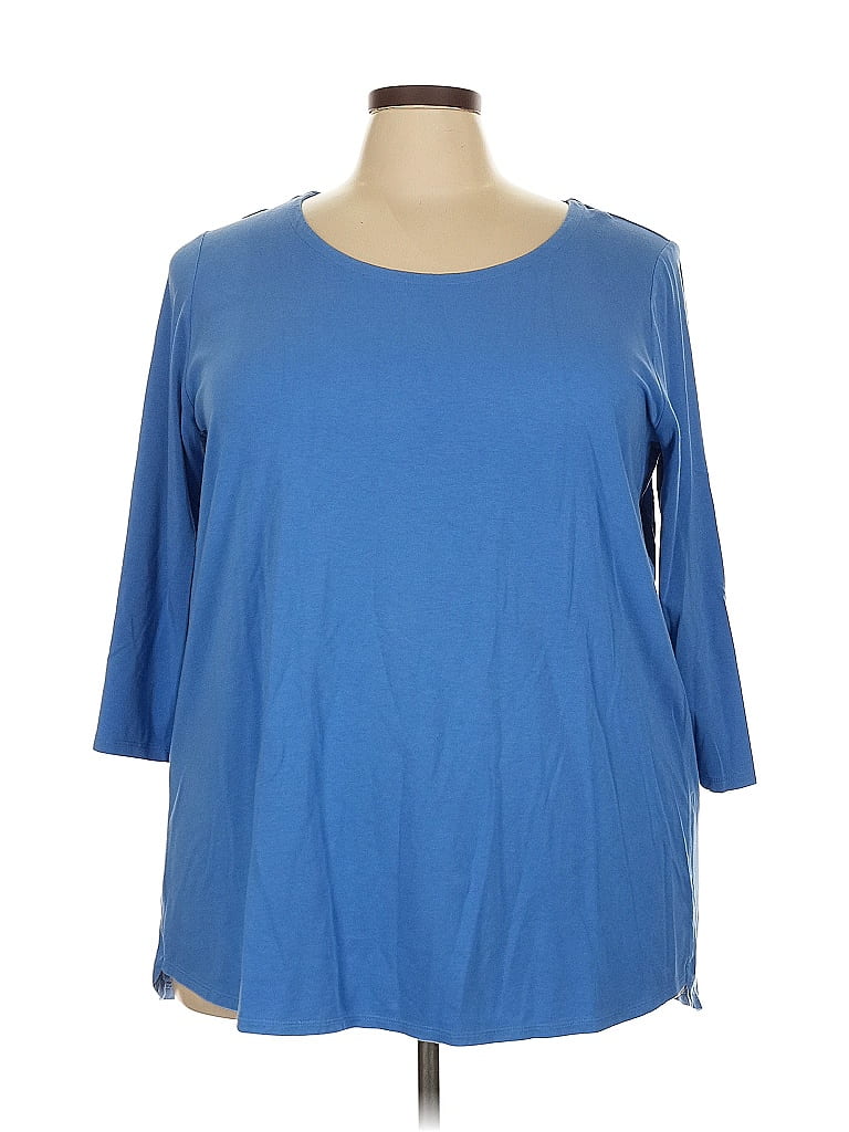 J.Jill Blue 3/4 Sleeve T-Shirt Size 3X - 65% off | ThredUp