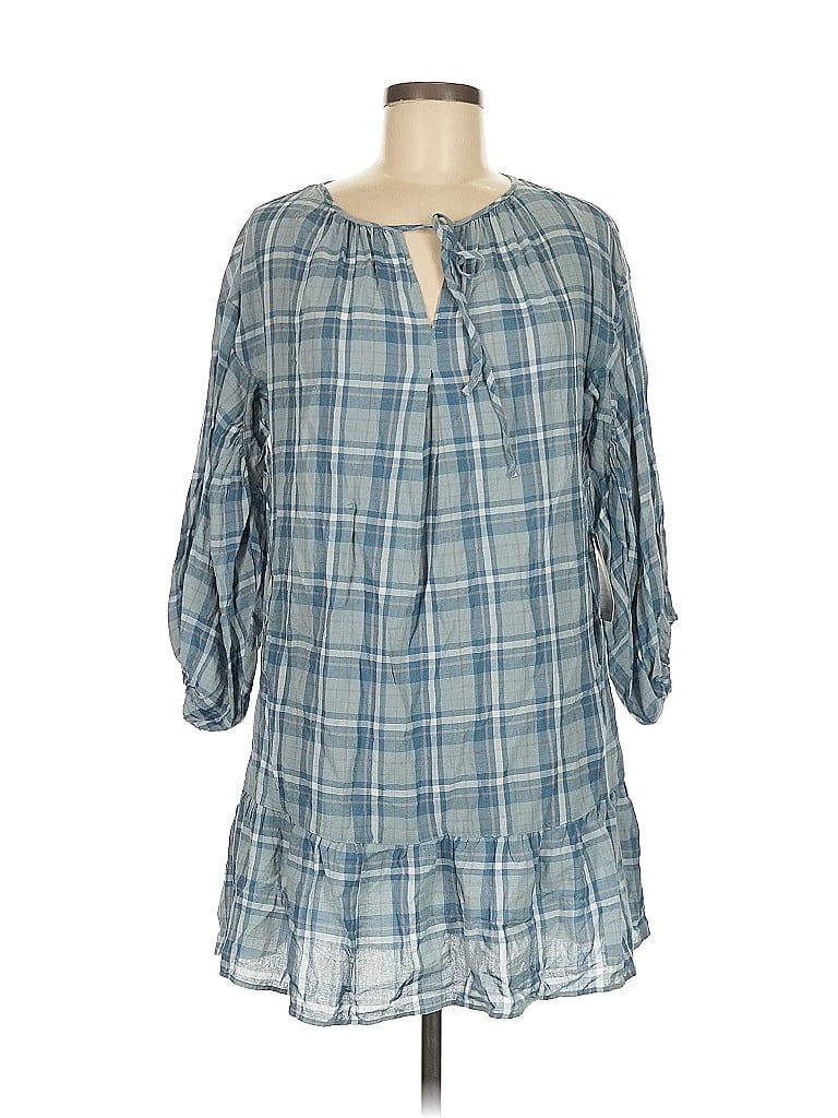 Max Studio Plaid Blue Casual Dress Size M - 73% off | ThredUp