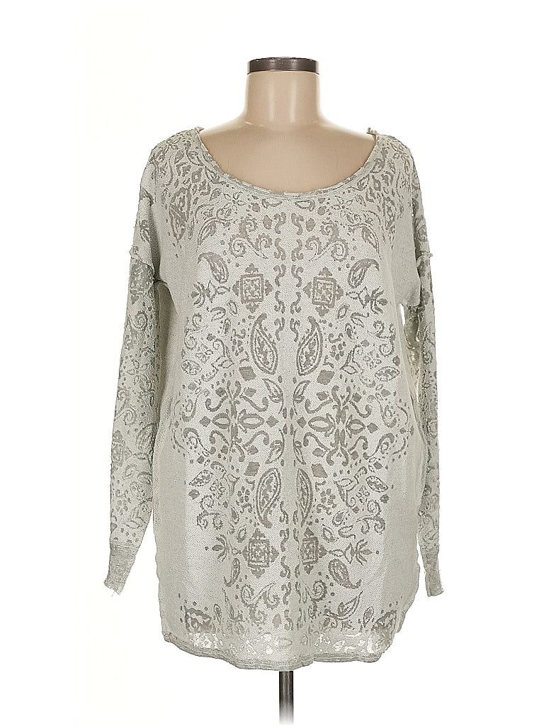 Pins and Needles Silver Long Sleeve Blouse Size M - 71% off | ThredUp