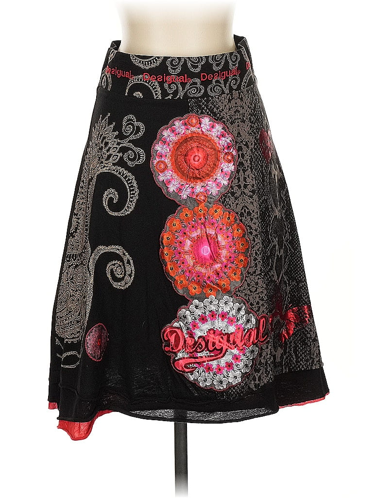Desigual Paisley Black Casual Skirt Size S - 20% off | ThredUp