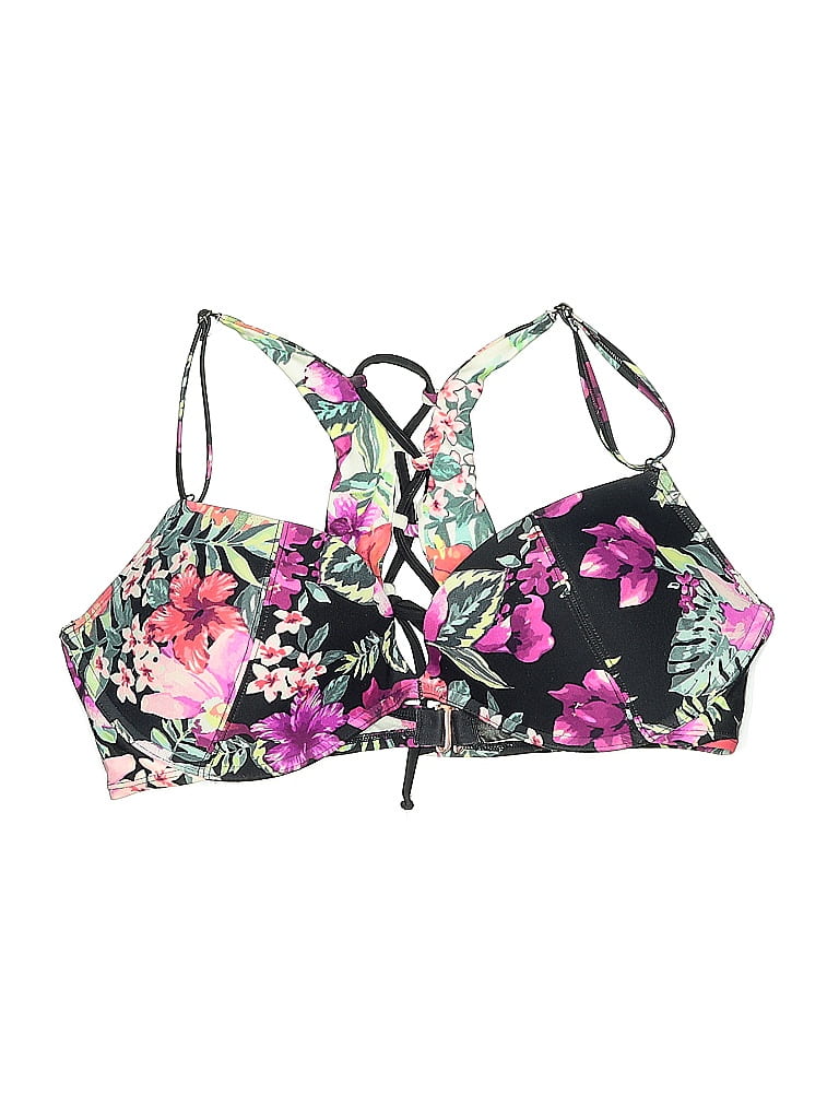 Smart & Sexy Floral Pink Swimsuit Top Size L - 31% off | ThredUp