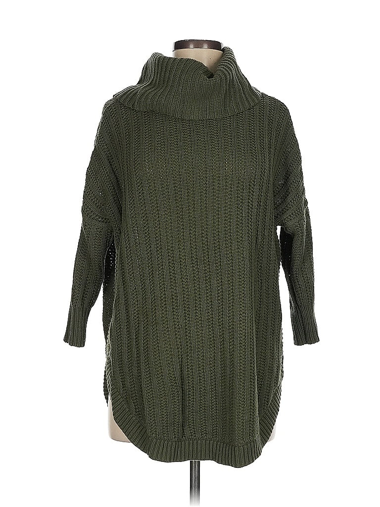 Express Green Turtleneck Sweater Size M - 71% off | ThredUp