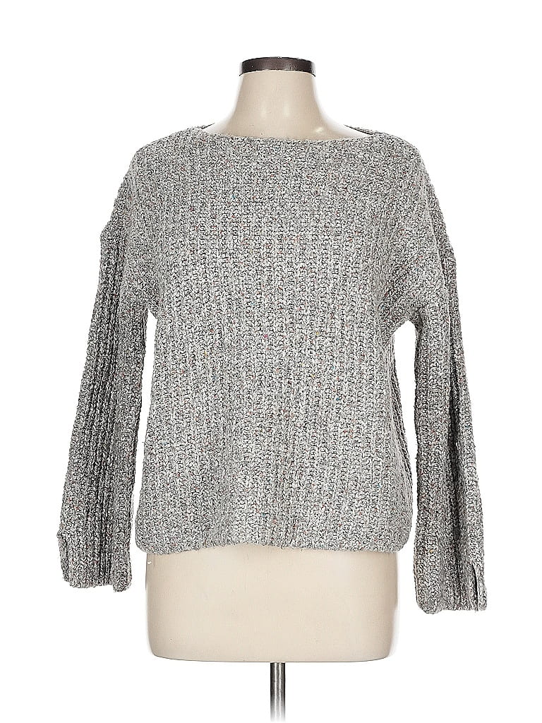 Ann Taylor LOFT Tweed Gray Pullover Sweater Size L - 72% off | ThredUp