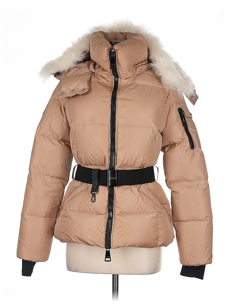 SAM 100% Nylon Tan Snow Jacket Size M - 55% off | ThredUp