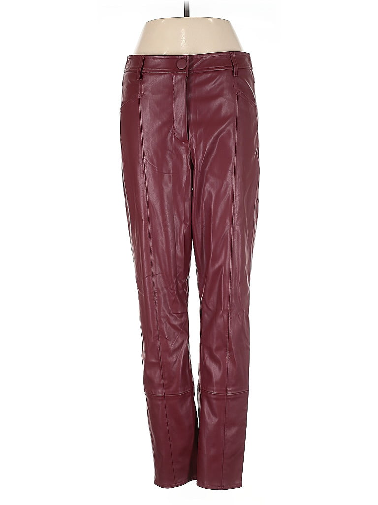 Milly 100% Polyurethane Burgundy Faux Leather Pants Size 30 waist - 80% ...