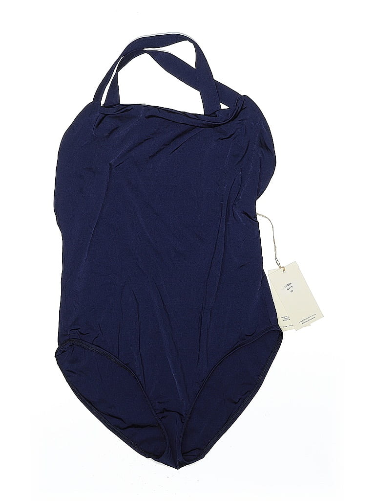 TALIA COLLINS Solid Blue One Piece Swimsuit Size M - 66% off | ThredUp