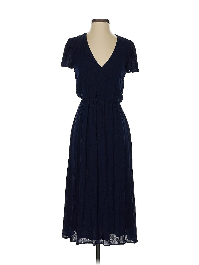 WAYF 100% Rayon Solid Blue Casual Dress Size XS - 65% off | ThredUp