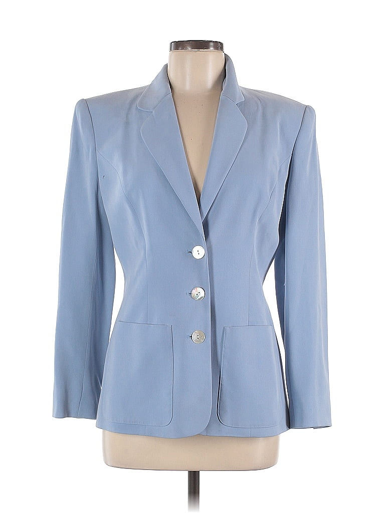 Via Seta Studio 100% Silk Blue Silk Blazer Size 4 - 68% off | ThredUp