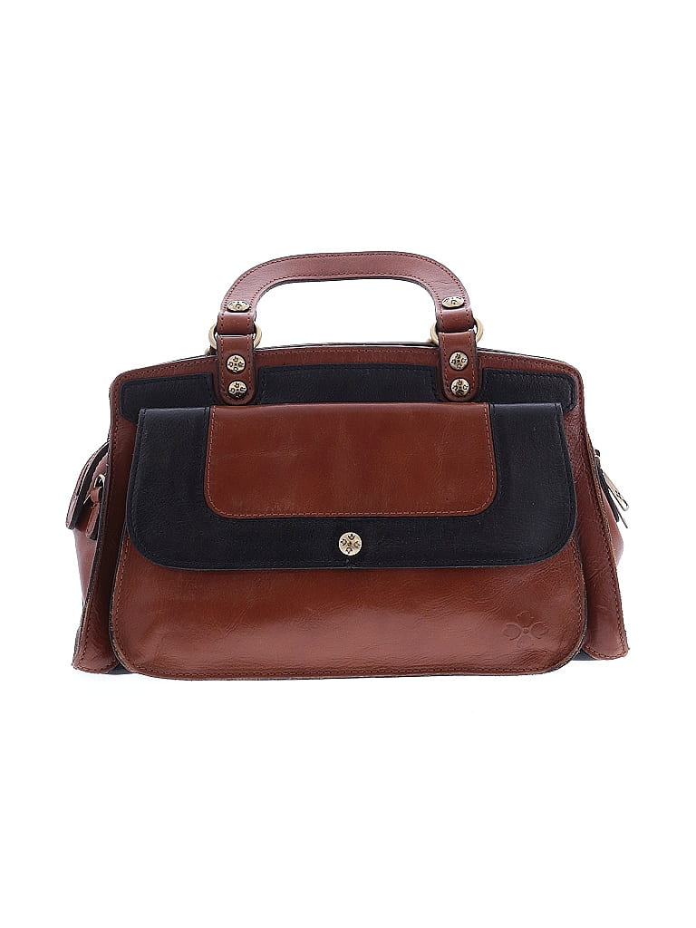 Patricia Nash Color Block Brown Leather Satchel One size - 64% off ...