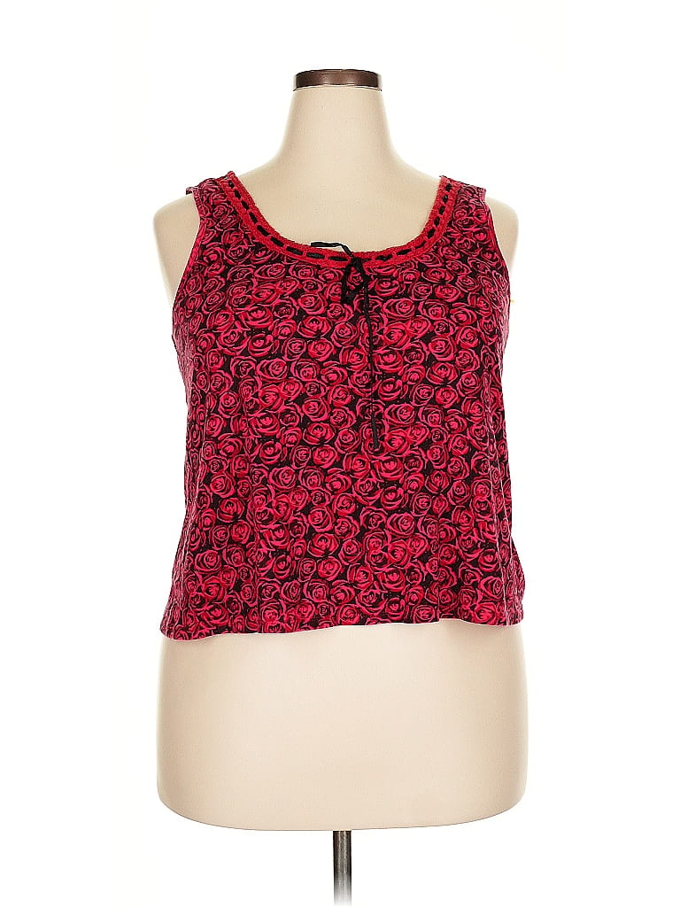 Assorted Brands 100% Cotton Floral Red Tank Top Size 18 - 28% off | ThredUp