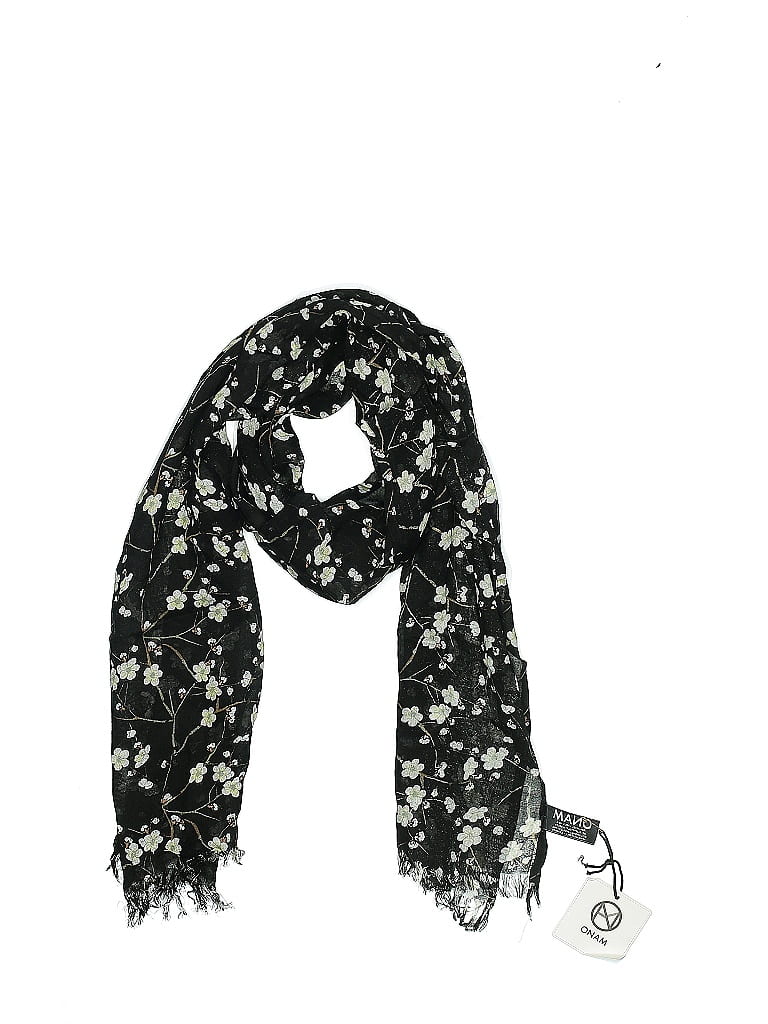 ONAM 100% Rayon Black Scarf One size - 74% off | ThredUp