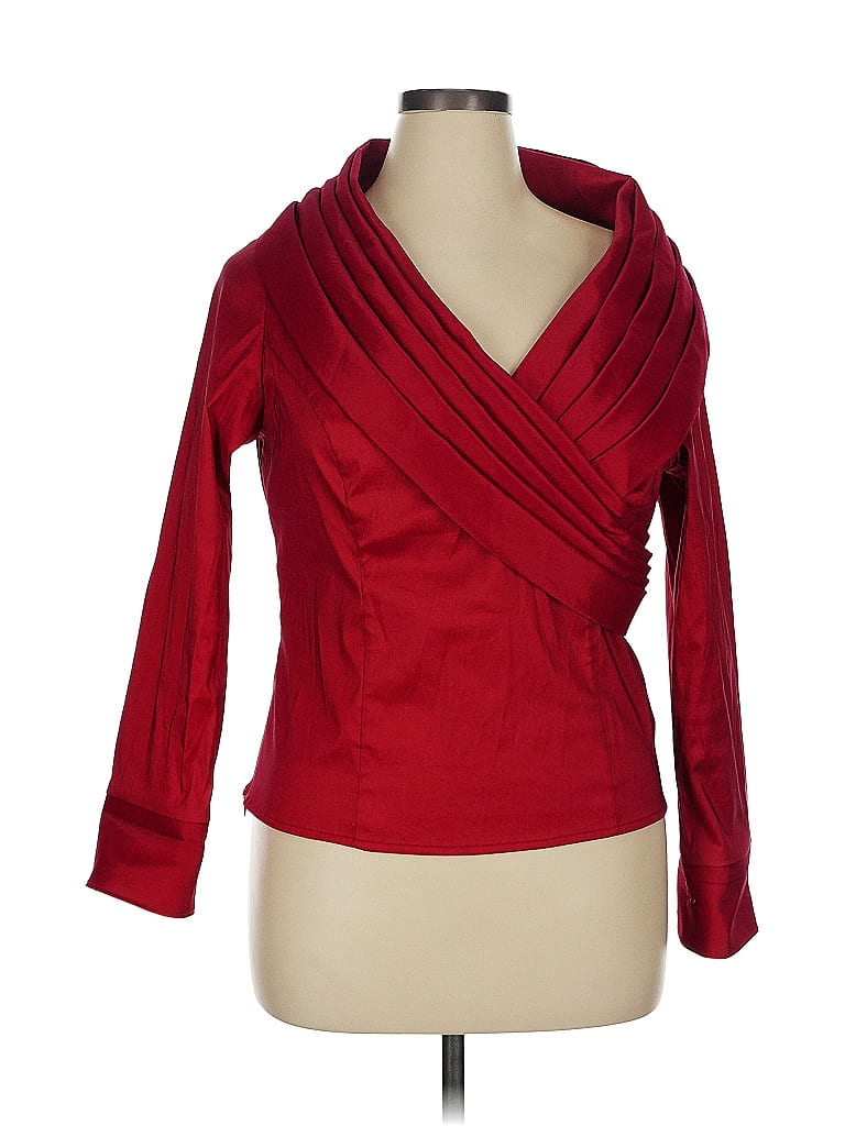 Samuel Dong Red Long Sleeve Blouse Size XL - 64% off | ThredUp