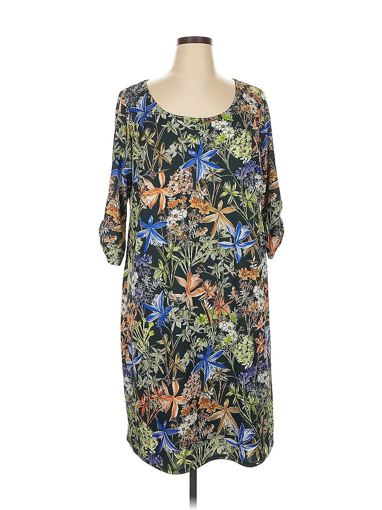 Isabel + Alice Tropical Blue Casual Dress Size 1X - 72% off | ThredUp