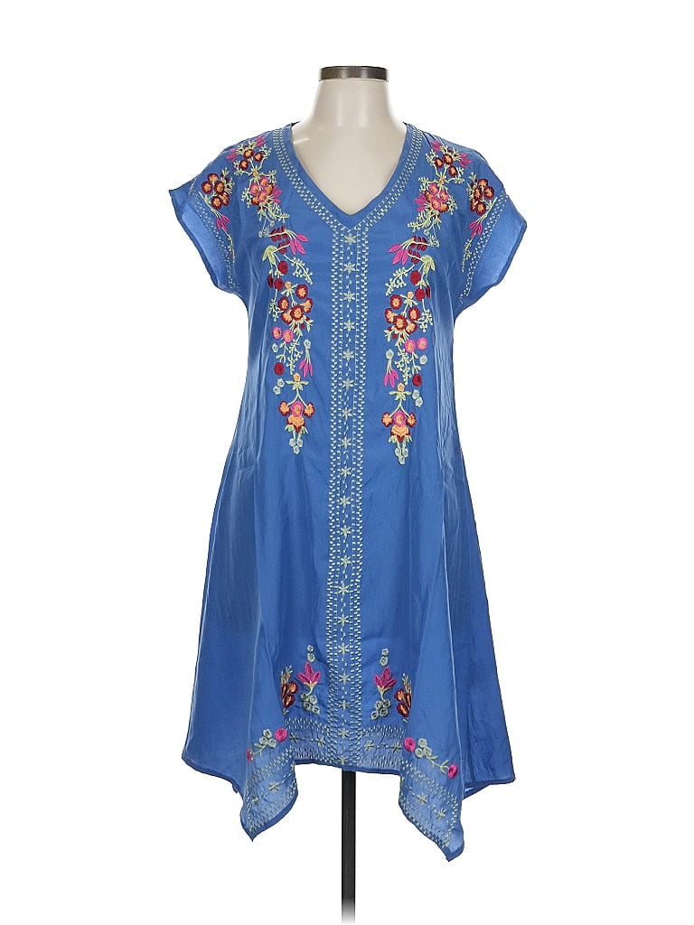 Misslook 100% Polyester Blue Casual Dress Size L - 21% off | ThredUp