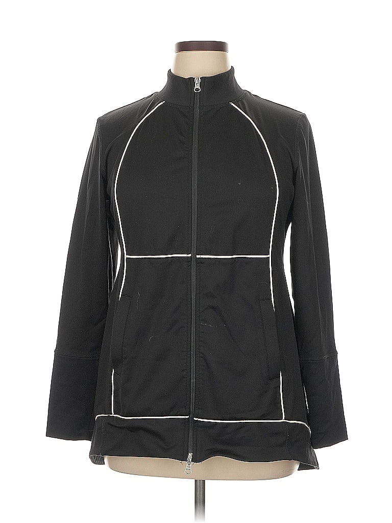 JoFit Black Track Jacket Size L - 68% off | ThredUp