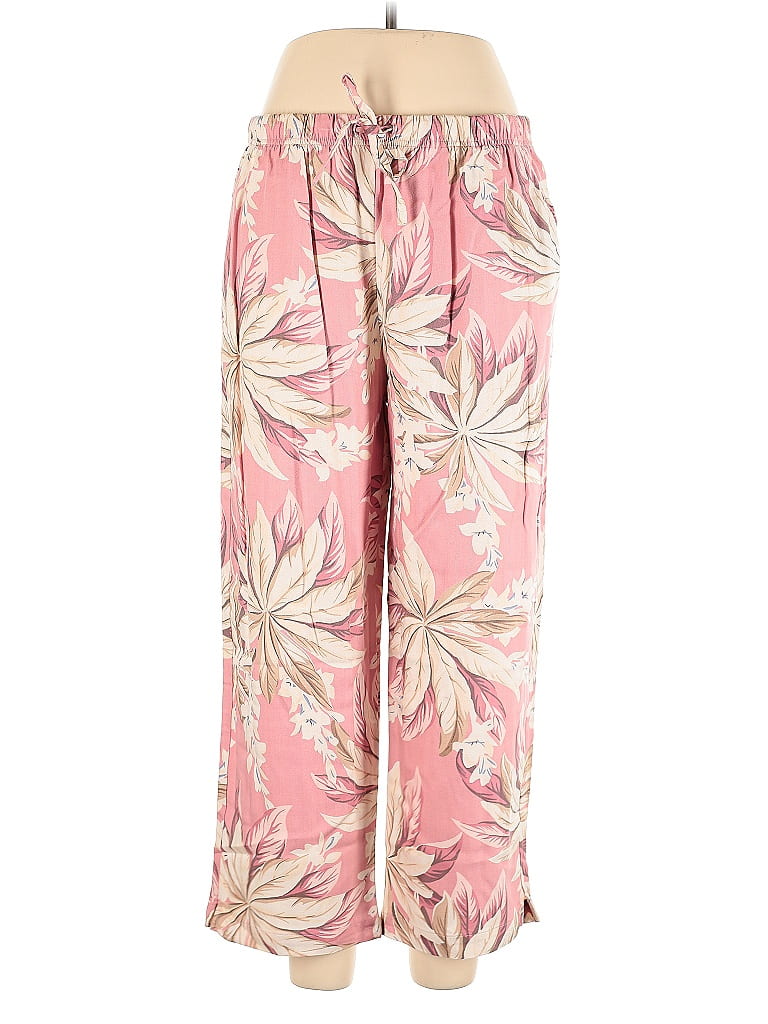 Islander 100% Rayon Tropical Pink Casual Pants Size L - 48% off | ThredUp