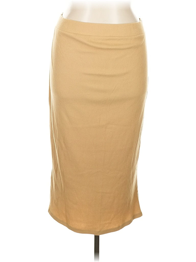 Isabel Solid Tan Casual Skirt Size XL - 59% off | ThredUp