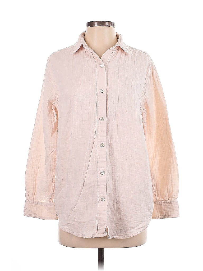 Wilfred Free 100% Cotton Pink Long Sleeve Button-Down Shirt Size XS - 68% off | ThredUp