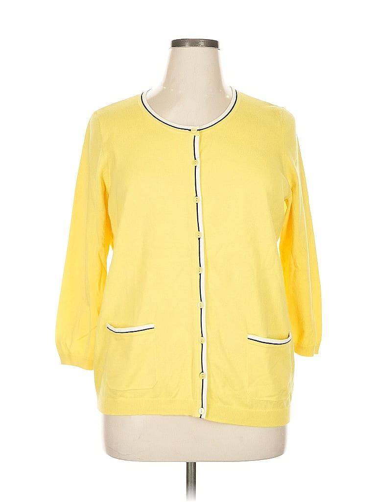 Talbots Yellow Cardigan Size 1X - 72% off | ThredUp