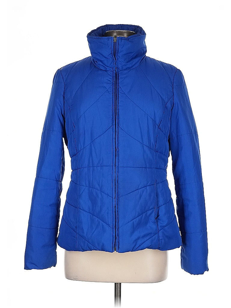 New York & Company 100% Polyester Solid Blue Snow Jacket Size M - 69% ...